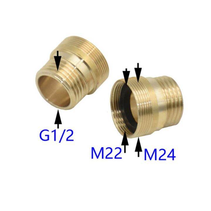 Brass Adapter Water Tap Connector Garden Faucet Fittings M22 Female ...