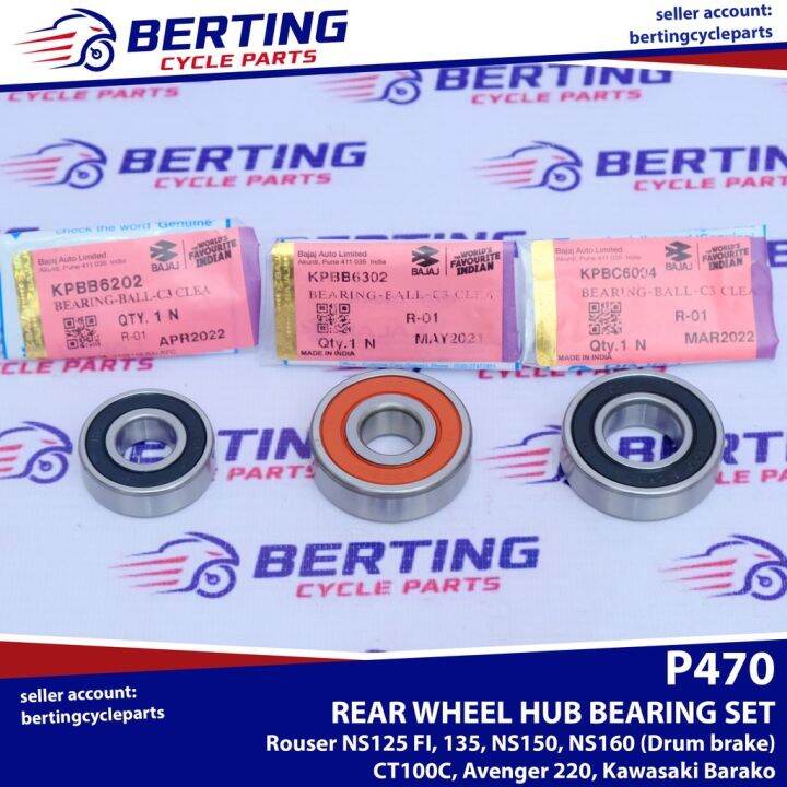 【COD】 REAR HUB BEARING SET Rouser NS125 135 NS150 NS160 Drum CT100C ...