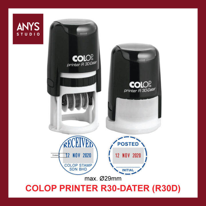 [Custom Made] (R30D) COLOP Printer R30 Dater Self Inking Stamp | Lazada