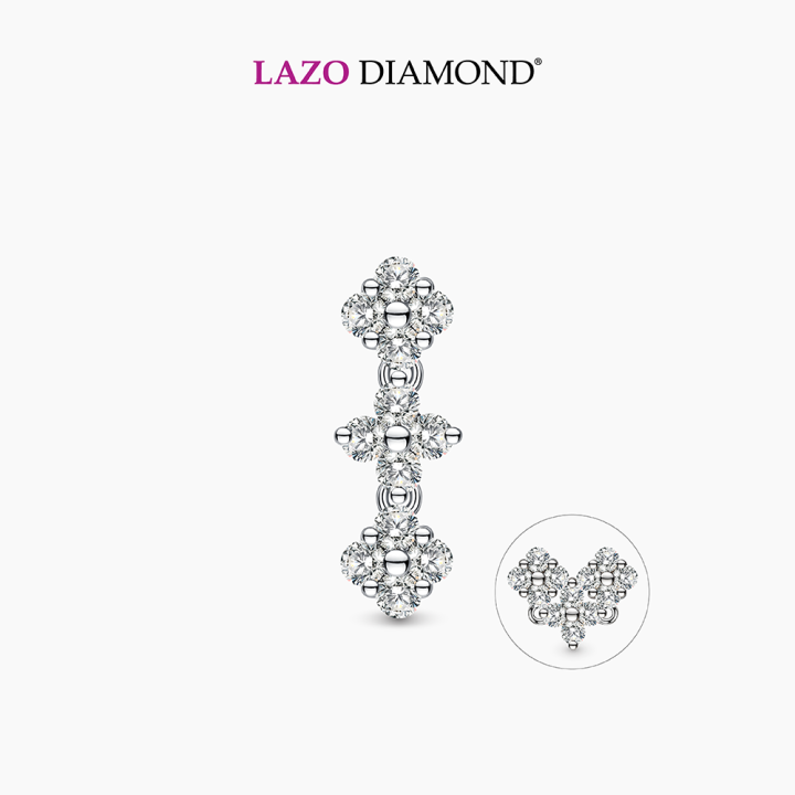 LAZO DIAMOND Trilogy to Heart Two-way Diamond Pendant in 9k White Gold ...