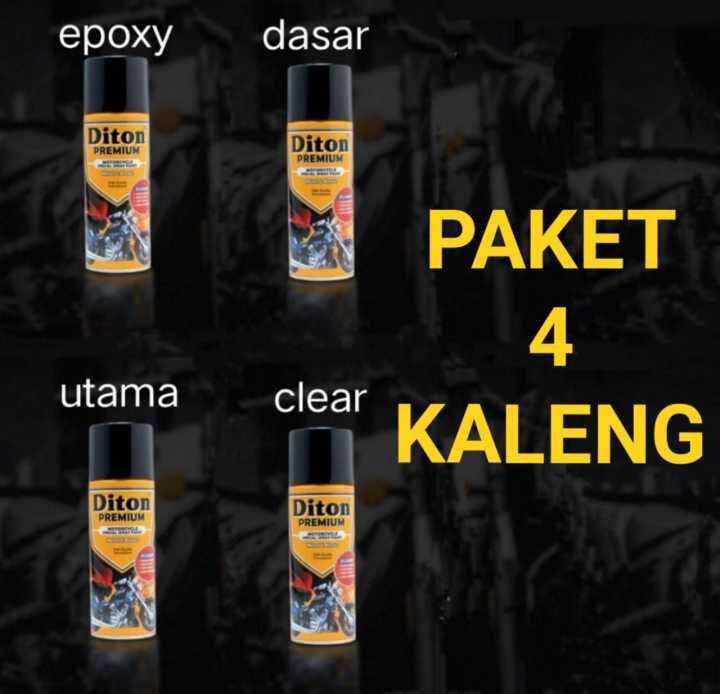 3. 4 kaleng PAKETAN diton premium epoxy warna dasar warna utama ...