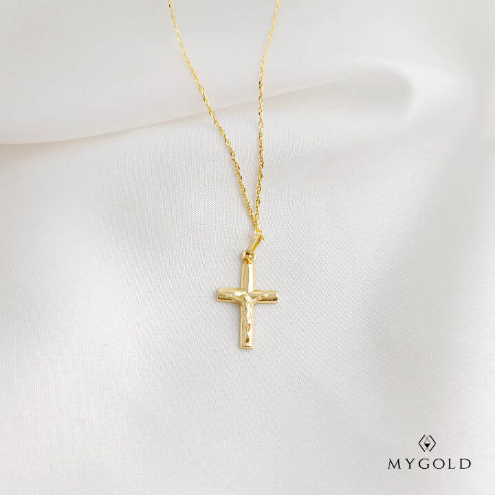 Pawnable & Authentic 18K Saudi Gold Necklace with Cross Pendant by ...