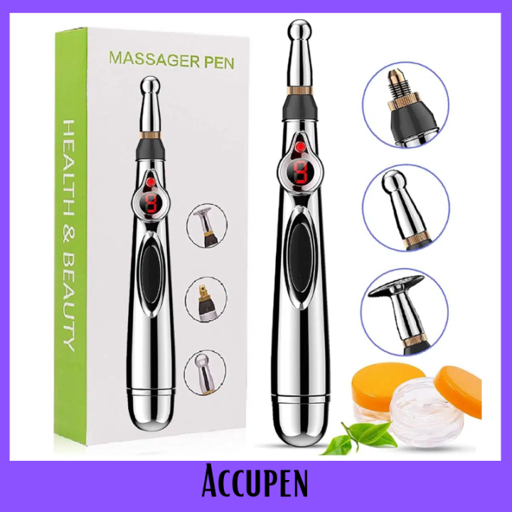 Electronic Acupuncture Pen, Meridian Energy Pulse Massage Pen Rechargeable Powerful Meridian ...
