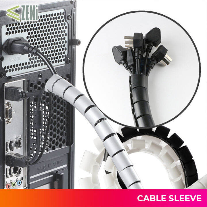 ZENi Wire Cable Sleeve | Cable Wrap Protector Tube To Organize Cable In ...