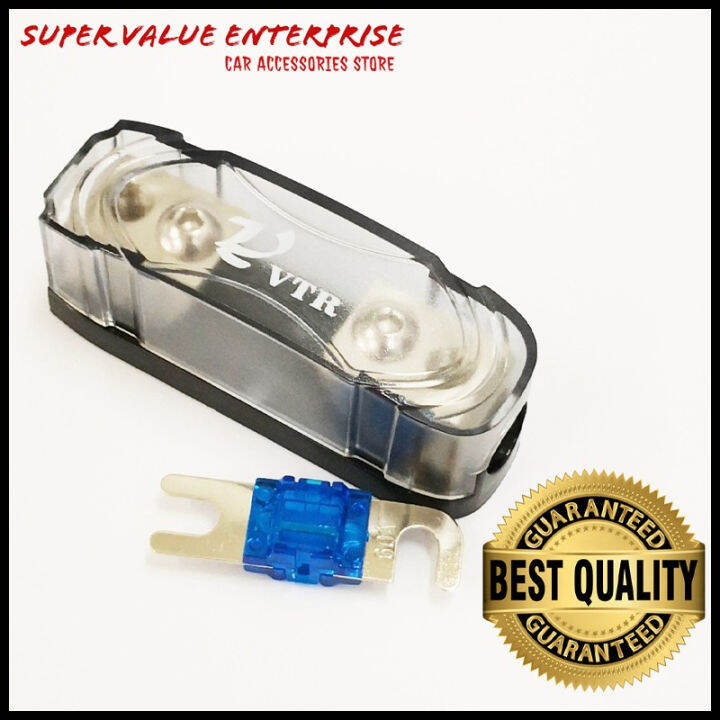 VTR Car Audio Refit Fuse Holder Gauge 60A DC 12V Circuit Breaker Fuse ...