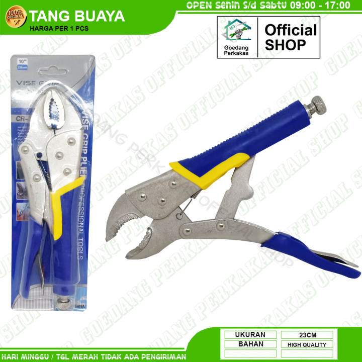 Tang Buaya Heavy Duty Gagang Karet 10 Inch Vise Grip Plier | Lazada Indonesia