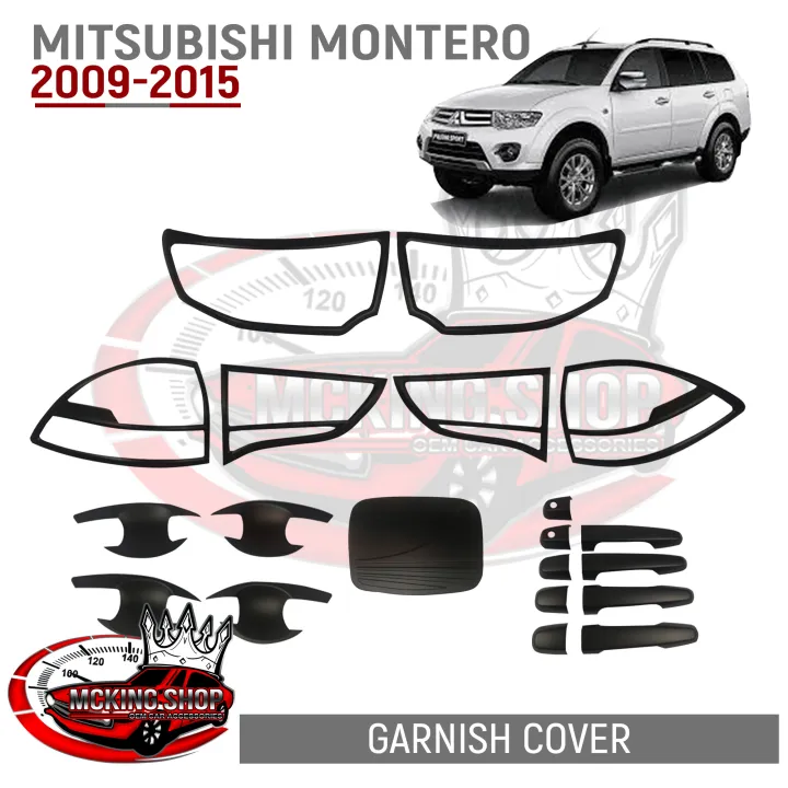 Mitsubishi Montero 2009-2015 Set Combo Garnish Cover (Matte Black ...