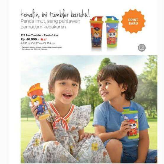 Tupperware Fun Tumbler Lion dan Panda dan Pirate botol minum anak lucu ...