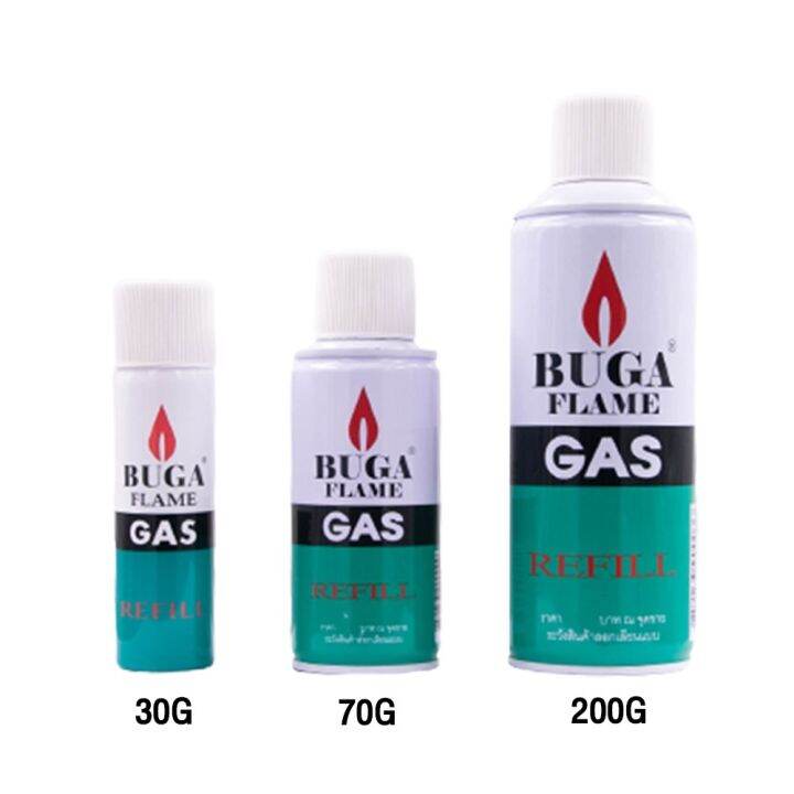 แก๊สไฟแช็ค [ลดแรง กระแทกใจ] Buga แก๊สกระป๋อง แก๊สเติมไฟแช็ก ปืนจุดเตา ...
