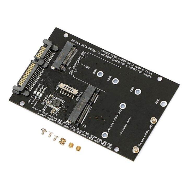 M2 to Sata 2.5Inch M2 SSD Adapter Msata to Sata NGFF MSATA SSD to SATA3 ...