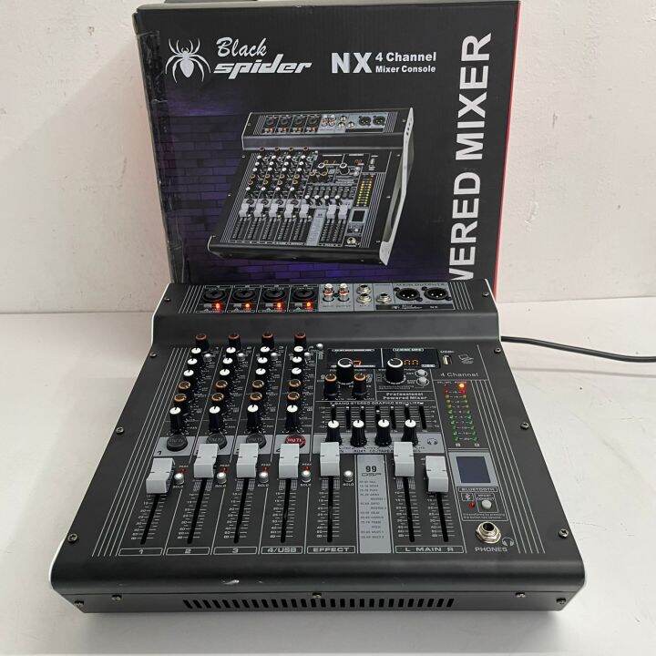 MIXER BLACK SPIDER NX 4 CHANNEL | Lazada Indonesia