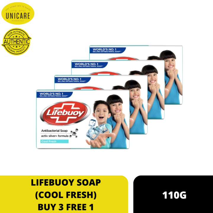 LIFEBUOY SOAP 110G (COOL FRESH) BUY 3 FREE 1 | Lazada