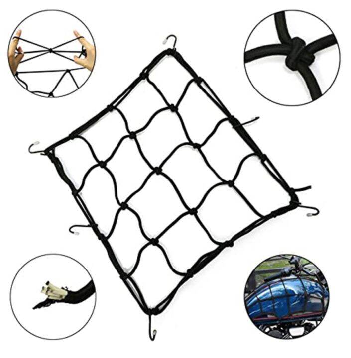Universal Motorcycle 6 Hooks Luggage Net Bike Hold down Fuel Tank ...