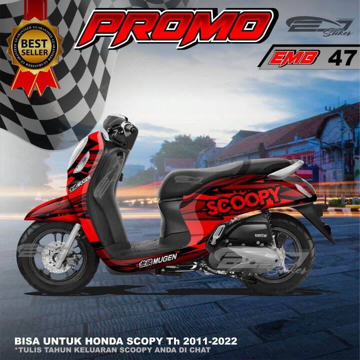 STIKER MOTOR VARIASI WARNA SCOOPY DECAL-STIKER BODY FULL HONDA SCOOPY ...