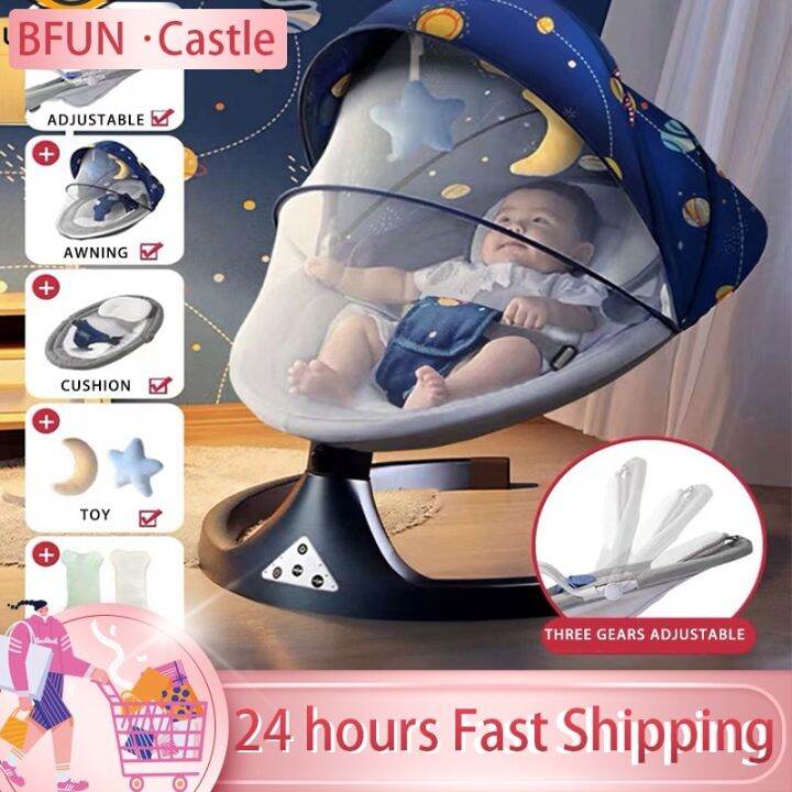 Electric rocking chair for baby Crib baby swing Electric cradle ...