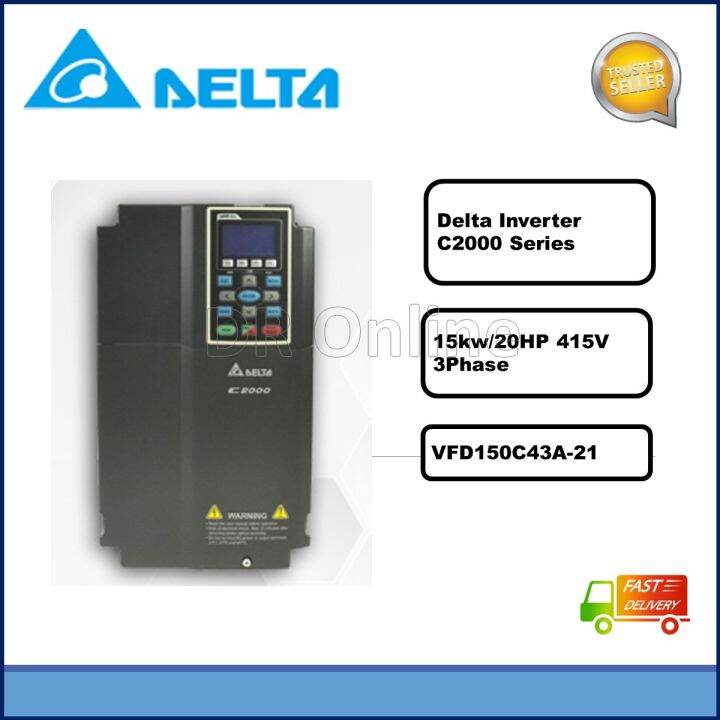 Delta Inverter C2000 Series -15KW/20HP 3PHASE 415V VFD150C43A-21 | Lazada