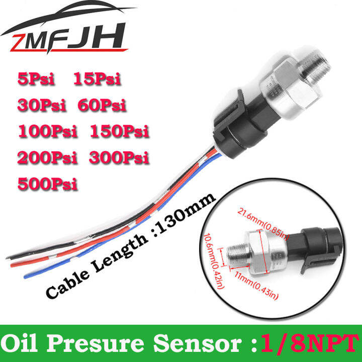 DC 5V 1/8NPT Pressure Sensor Transmitter Pressure Transducer 5/15/30/60 ...