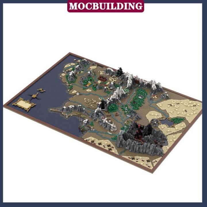 MOC UCS Series Earth Map Model Building Block Assembly Middle Education ...