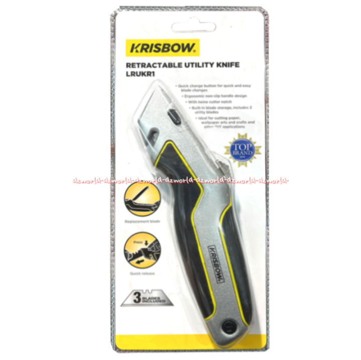 Krisbow Retractable Quick Change Utility Knife Pisau Cutter Carter ...