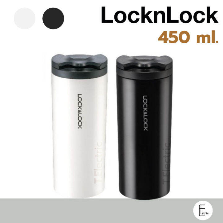 Locknlock แก้วเก็บอุณหภูมิ สีดำ / สีขาว รุ่น LHC4164 Lip tumbler 450 ml ...
