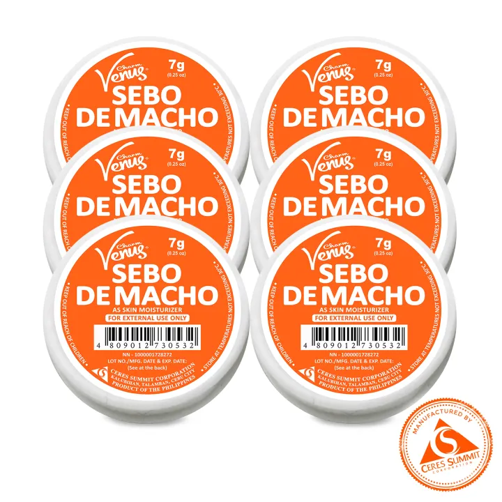 Venus Charm Sebo de Macho (Whitens & Moisturizes Scars) 7 gms x 6 Pcs ...