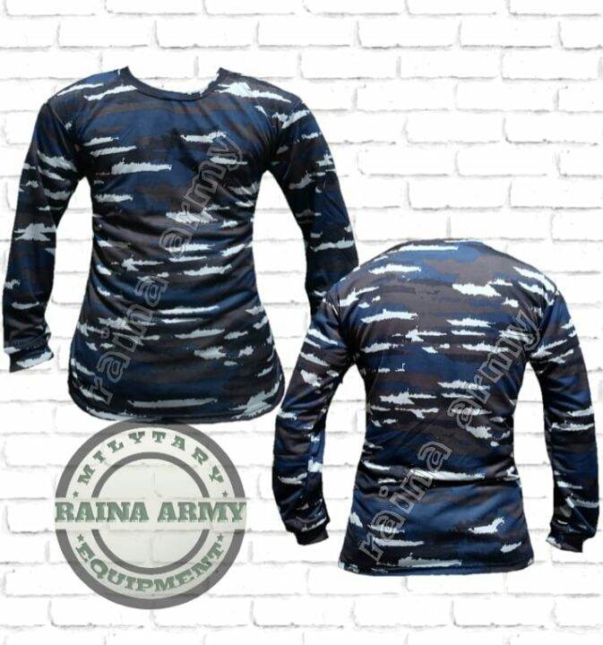kaos dryfit kaos jersey dryfit lengan panjang loreng tni al kari | Lazada Indonesia
