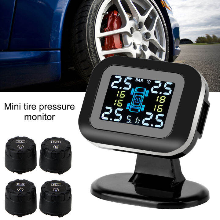 Auto Security Alarm Systems USB TPMS Mini Car Tire Pressure Monitoring ...