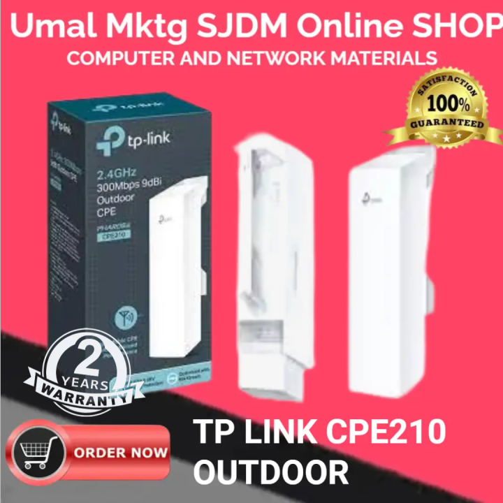 Tp-Link CPE210 2.4GHz 300Mbps 9dBi Outdoor CPE P2P to Access TP LINK ...