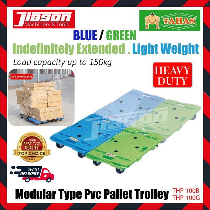 TAHAN THP-100 Heavy Duty Modular Type PVC Pallet Trolley Max.Load 150kg ...