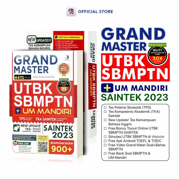 Buku Utbk Grand Master Utbk Sbmptn Um Mandiri Saintek 2023 Extra