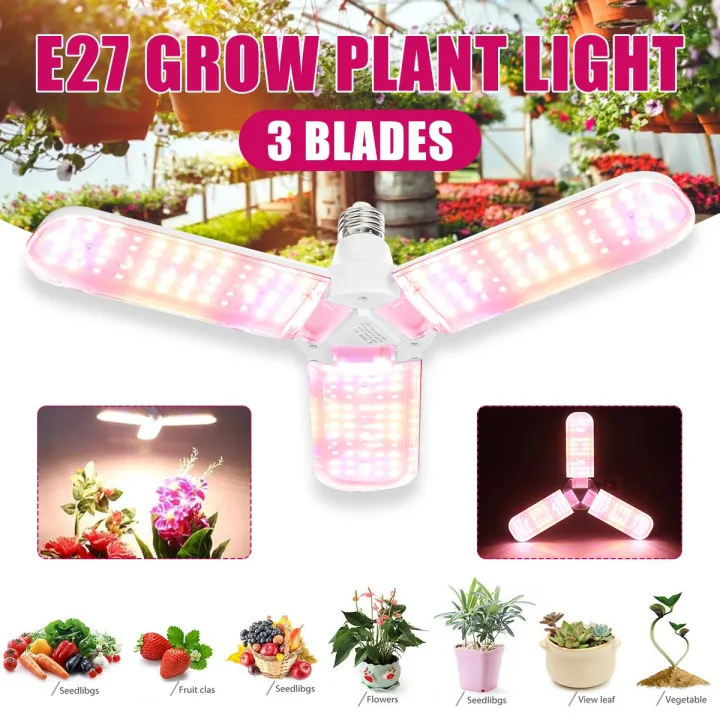 E27 LED Grow Lights Bulb 1000W/600W/400W Foldable Full Spectrum Growing ...