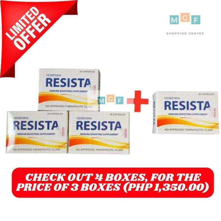 Resista Immune Boosting Supplement (30 Capsules) | Lazada PH