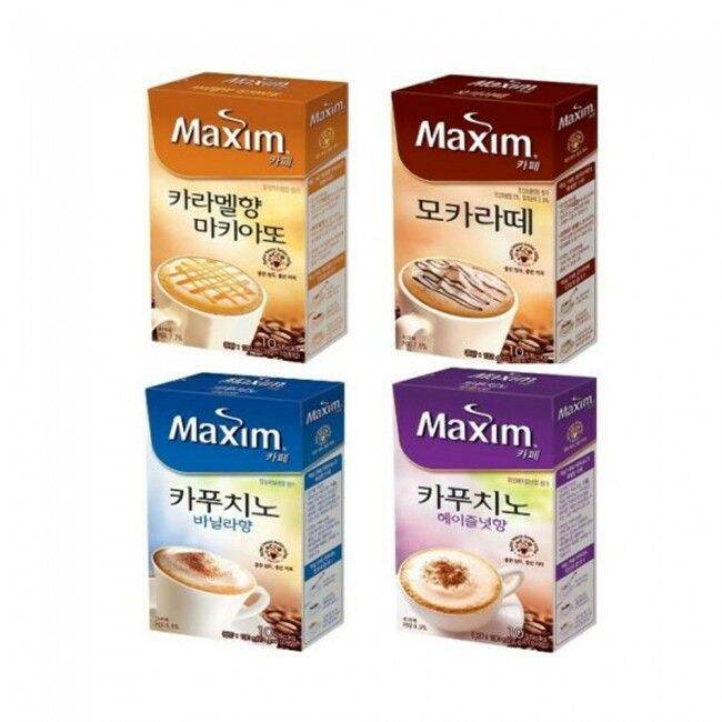 MAXIM Cafe in 3 types: Cappuccino Vanilla / Cappuccino Hazelnut ...