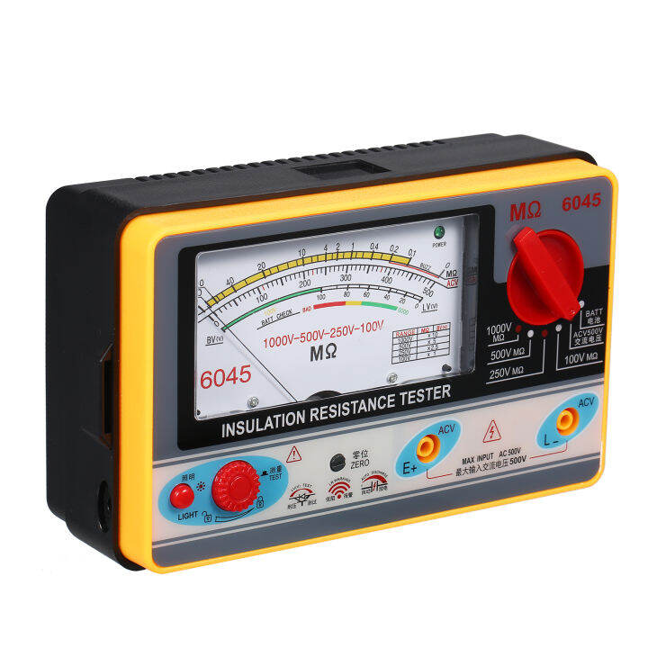 Insulation Resistance Meter Digital Ohmmeter Megger Handheld Insulation ...