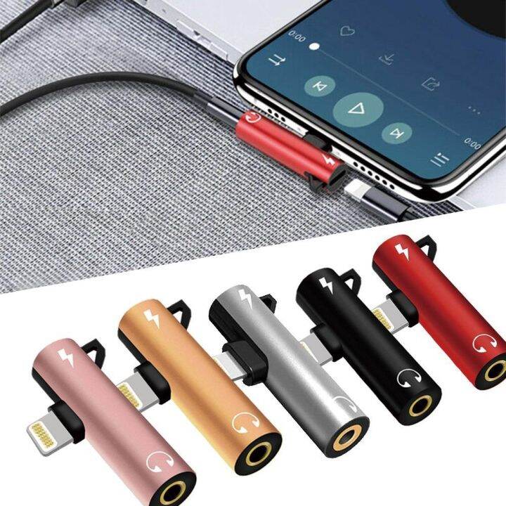 2in1 Lightning to 3.5mm AUX Adapter Earphone Jack Charge Adapter Cable ...