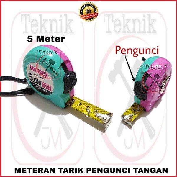 METERAN OTOMATIS PENGUNCI PANJANG [ 5 METER ] - PREMIUM MEASURING TAPE ...