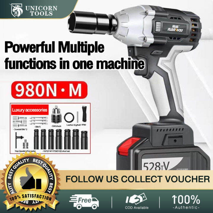 Cordless Impact Wrench Brushless Electric Wrench High Torque Electric ...
