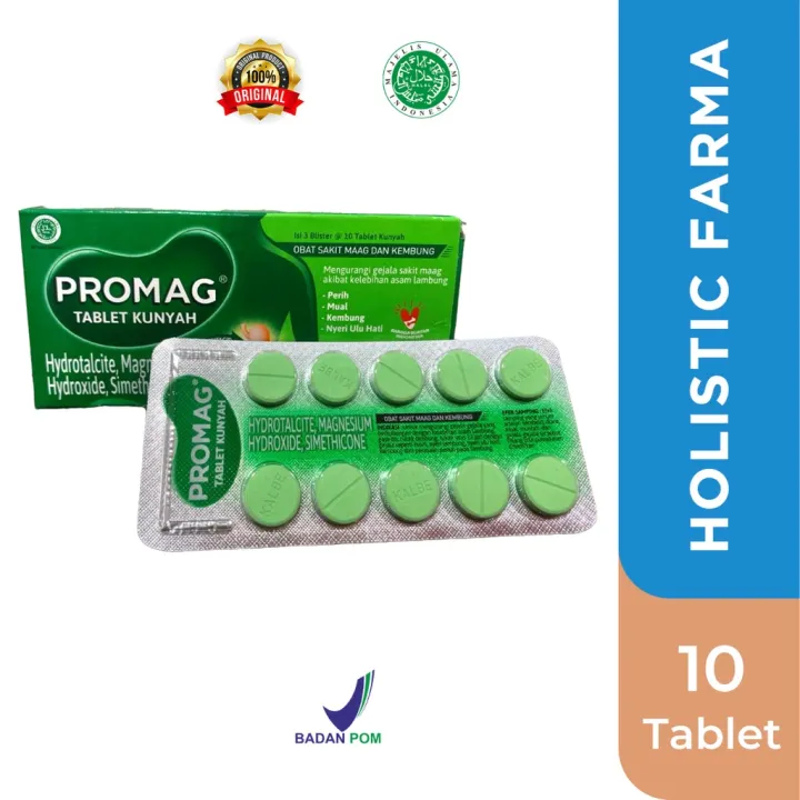 Promag 1 Strip Isi 10 Tablet Kunyah | Lazada Indonesia