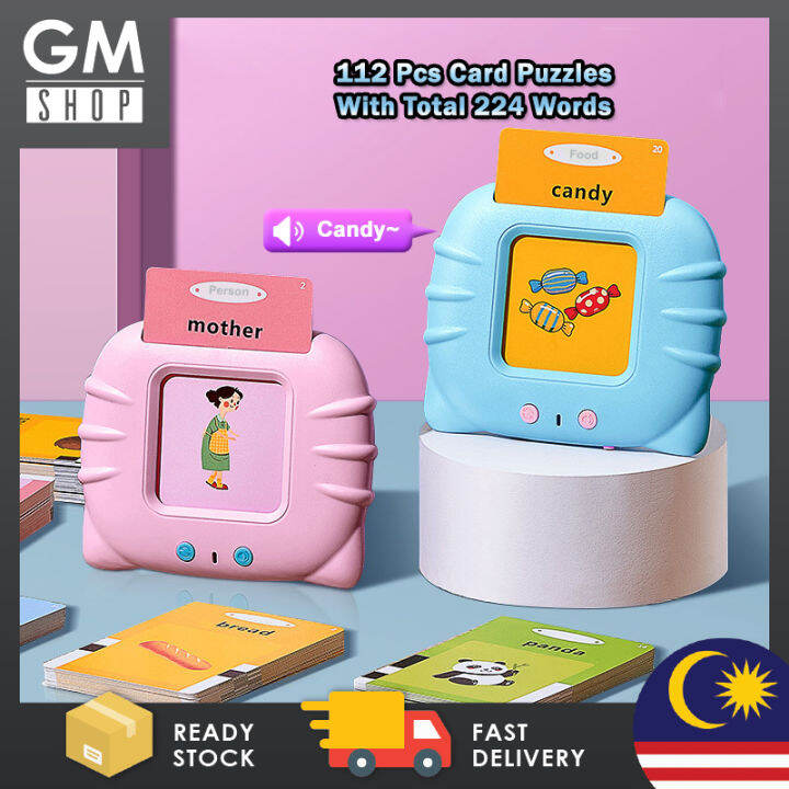GMSHOP Children Electronic Reader Flash Card Early Education English ...