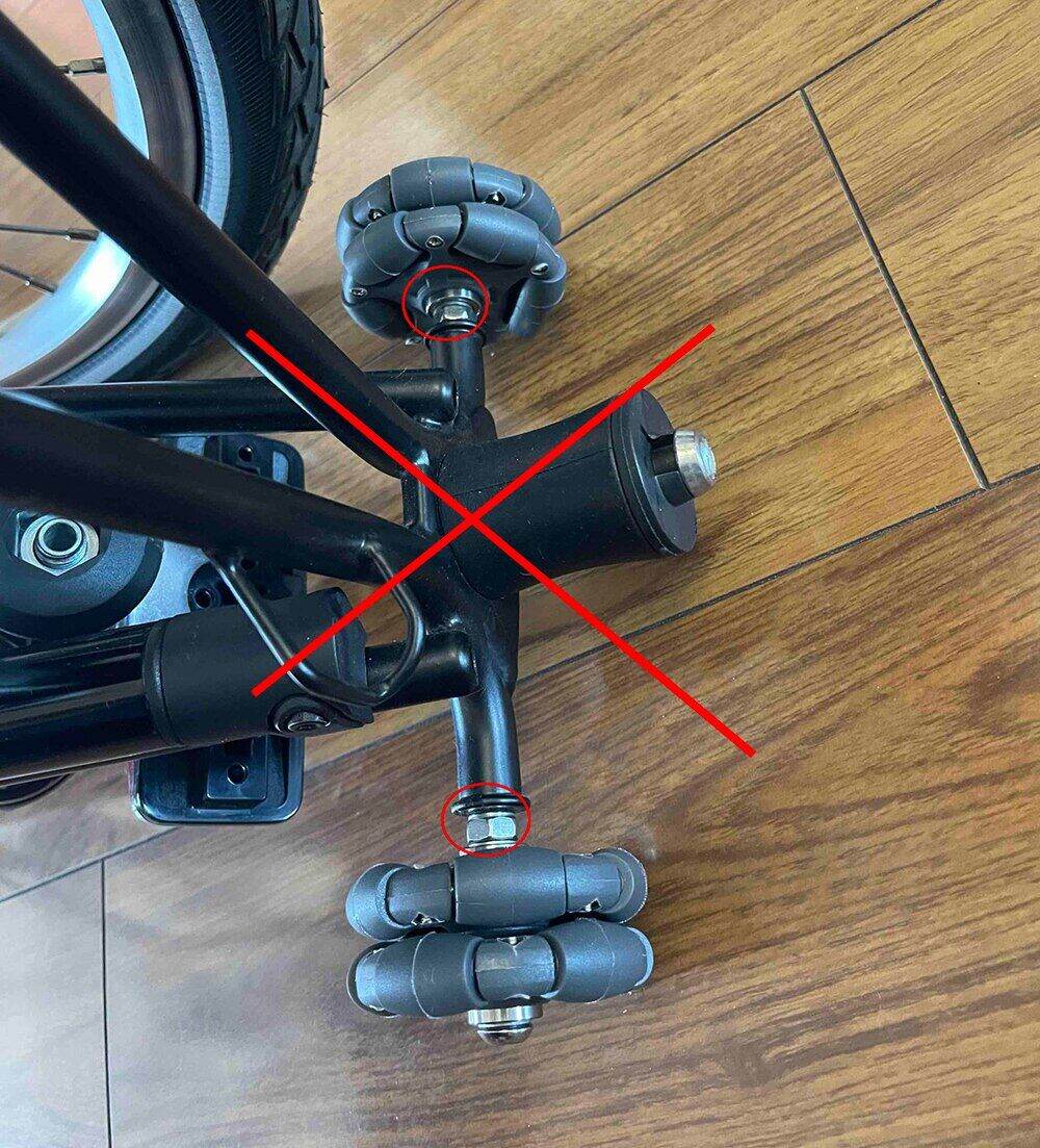 2PCS 58Mm Nylon Omni Wheel With M6*60MM Screw For Brompton's Rear Fork ...