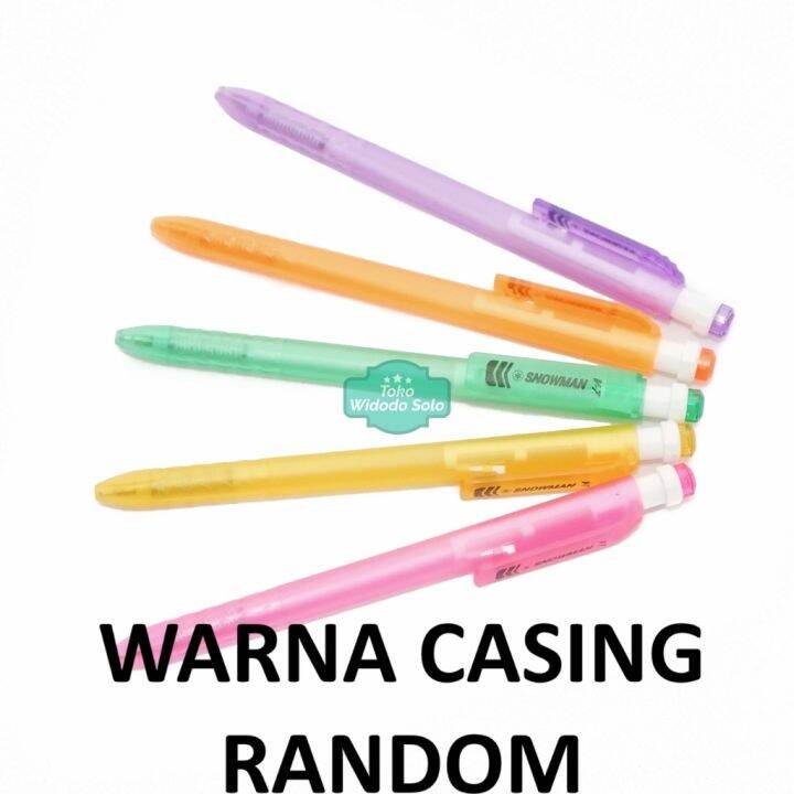Pulpen Snowman V7 0,7mm Hitam/ Merah/ Biru Ballpoint Semi Gel Ink Pen ...