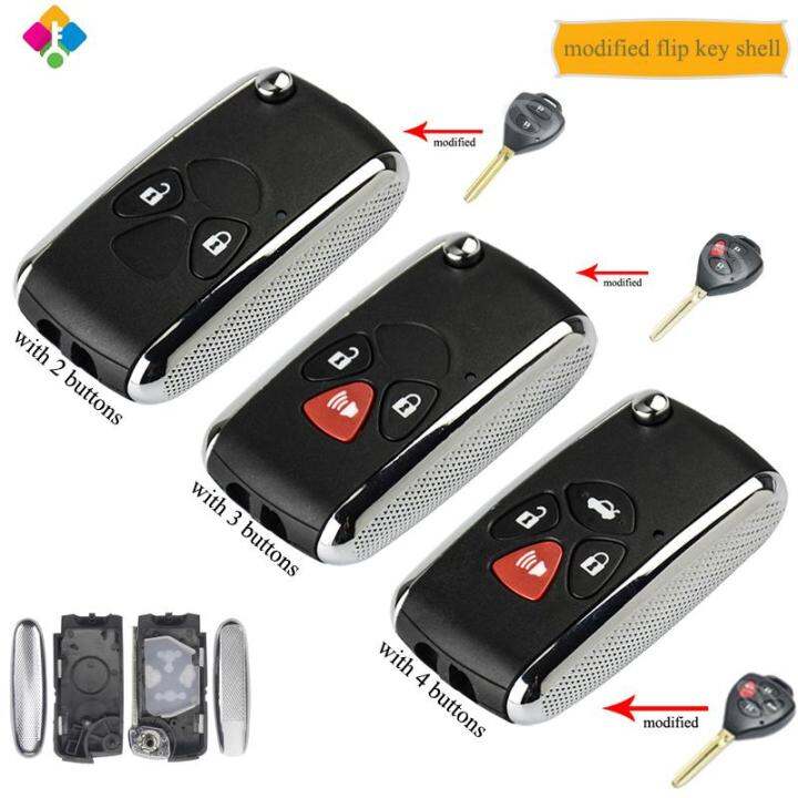 HLB 2/3/4 Buttons Remote Key Shell Case Fob For Toyota Camry Avalon ...