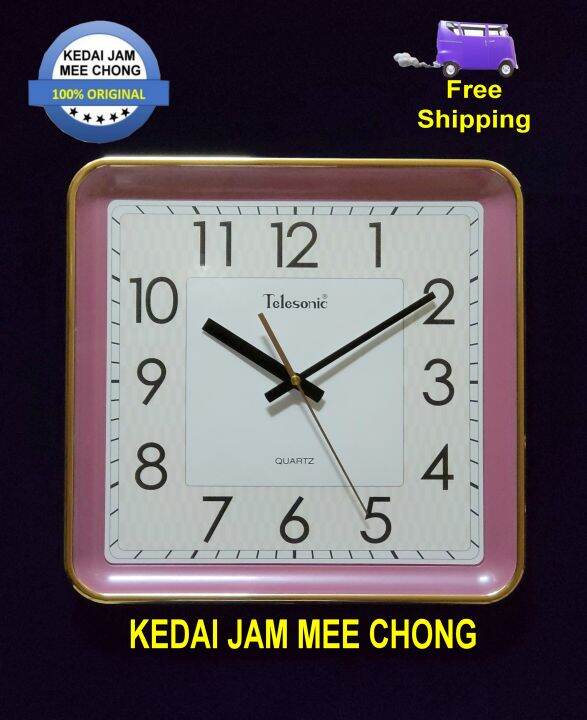 100% ORIGINAL Telesonic Q6917-3 Pink Case,Number Dial Wall Clock | Lazada