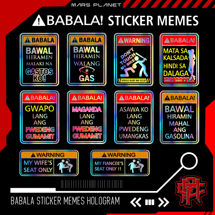 BABALA STICKER MEMES BAWAL HIRAMIN FOR MOTORCYCLE BIKE WATERPROOF ...