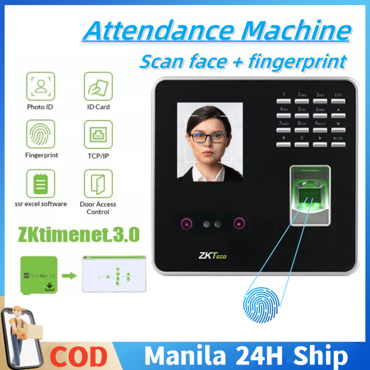 ZKTeco Biometric Fingerprint Face Attendance Machine Home Security ...