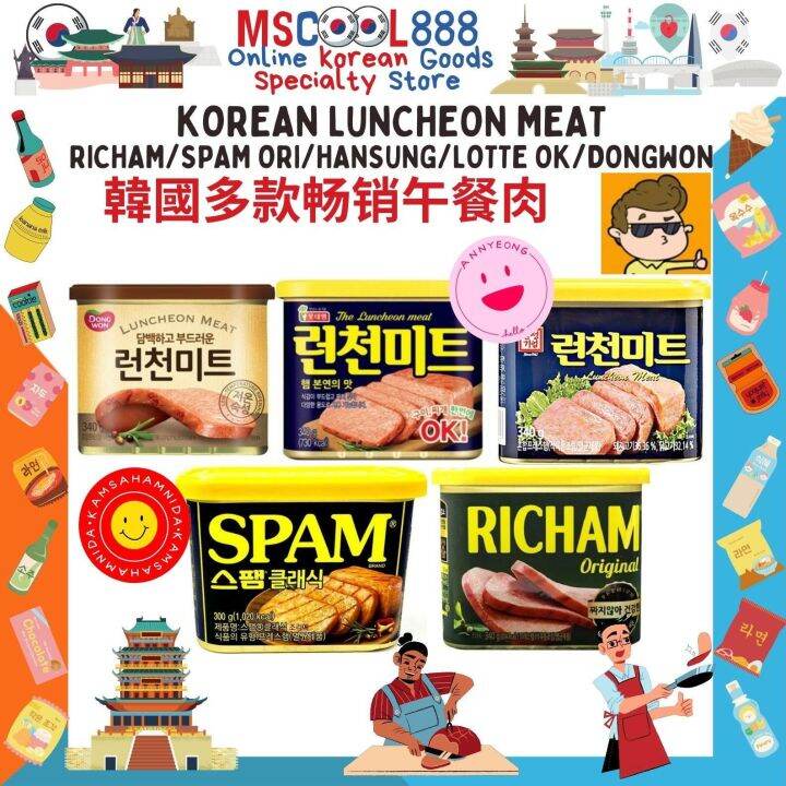 Korean Luncheon Meat Hansung Lotte Ok Dongwon Richam SPAM Korea ...