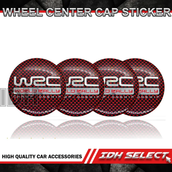 WRC World Rally Championship RED/BLACK Car Wheel Center Cap Badge ...