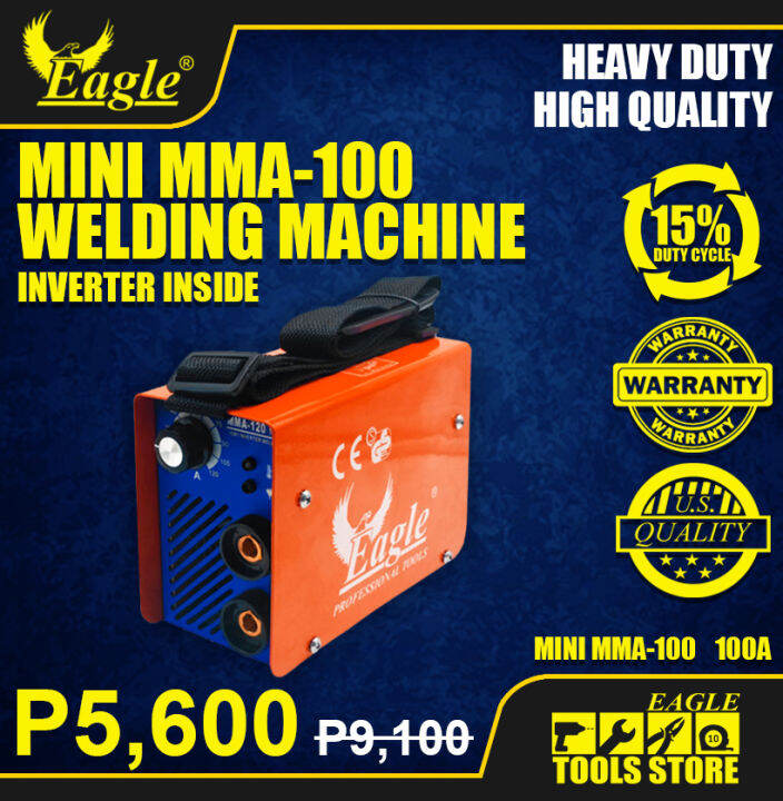 MMA-100 Mini Portable Inverter Welding Machine Eagle Professional Tools ...