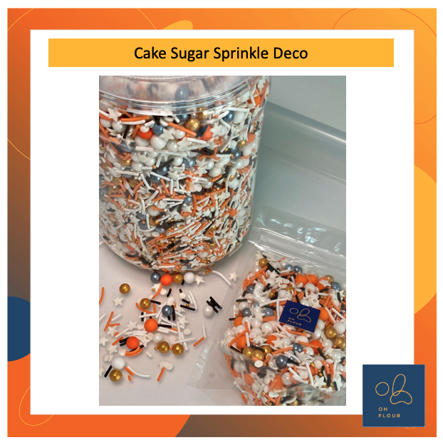 Cake Sprinkle Sugar Deco 100g - Orange Frost Princess / Edible Icing ...