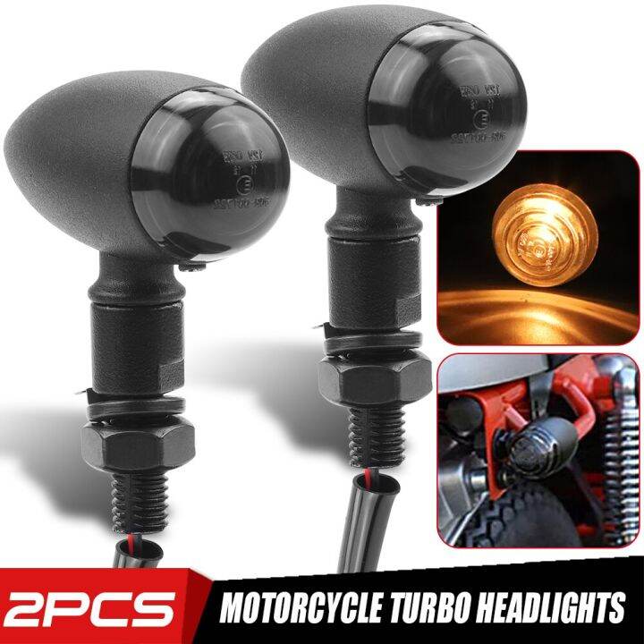 Universal Motorcycle Bullet Led Directional Indicators Blinker Amber ...